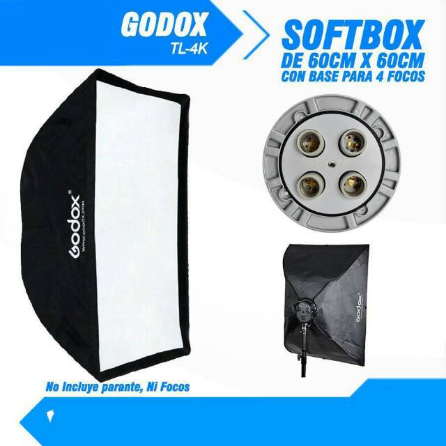 Jual Softbox Godox 60 Kali 60 Plus Godox Tl 4 Lamp Holder E27 4 Socket
