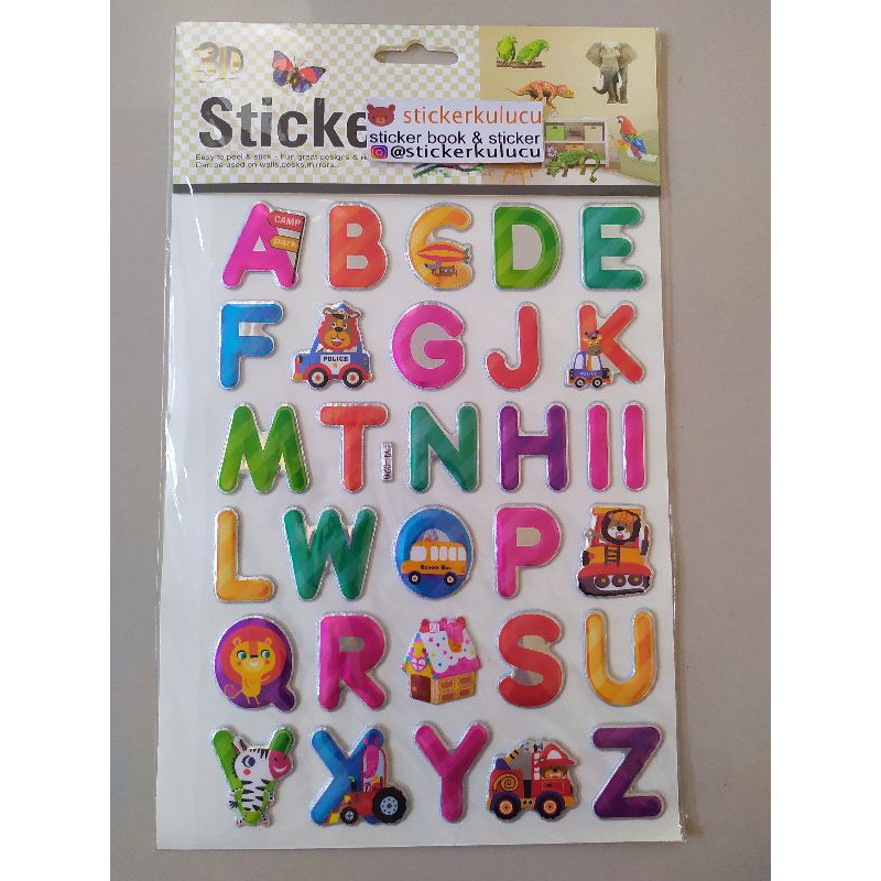 Jual Stiker timbul HURUF Hologram 17x28cm | Shopee Indonesia