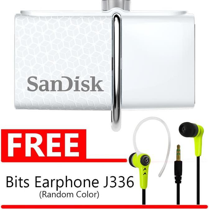 Jual Sandisk OTG Flashdisk Ultra Dual Drive USB 3.0 32GB PUTIH Free ...