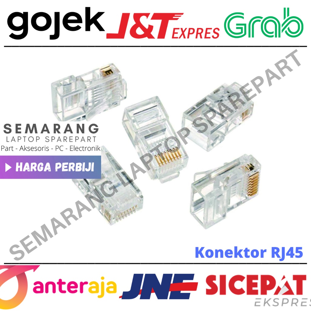 Jual PORT RJ45 CAT6 CAT5 Konektor Connector Lan Cat 6 Jaringan | Shopee Indonesia