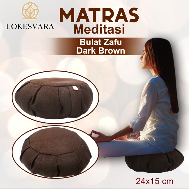 Jual Matras/Bantal/Alas Meditasi (Bantal Doa/Duduk) Bulat Zafu Dark ...
