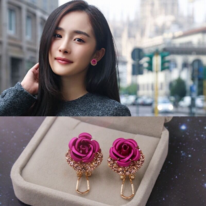 Jual Anting Rose Diamond mawar model jepang terbaru | Shopee Indonesia