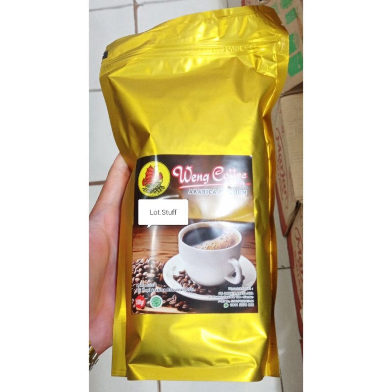 Jual Bubuk Kopi Arabica Premium Weng Coffee/Aweng Khas Pontianak 500gr ...
