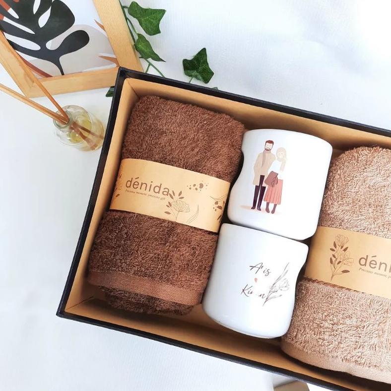Jual KADO PERNIKAHAN EXCLUSIVE HANDUK COUPLE MUG COUPLE KADO NIKAHAN ...