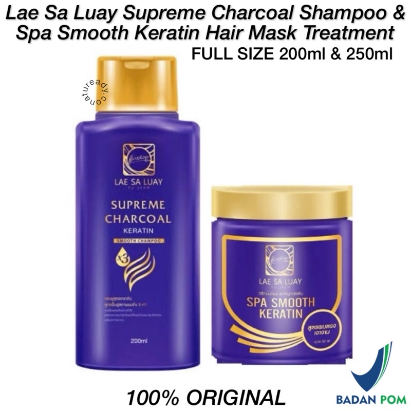 Jual Lae Sa Luay Supreme Charcoal Shampoo & Spa Smooth Keratin Hair ...