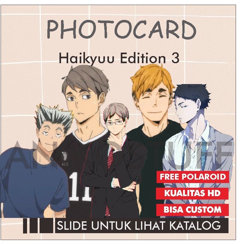Jual PHOTOCARD HAIKYUU 3 PC HAIKYUU KERTAS GANTENG ANIME PHOTOCARD ...