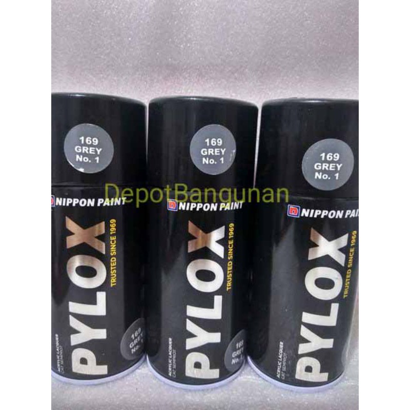 Jual Cat Semprot Pylox / Pilox /Cat Spray / Cat Besi Grey No 1 300 CC ...