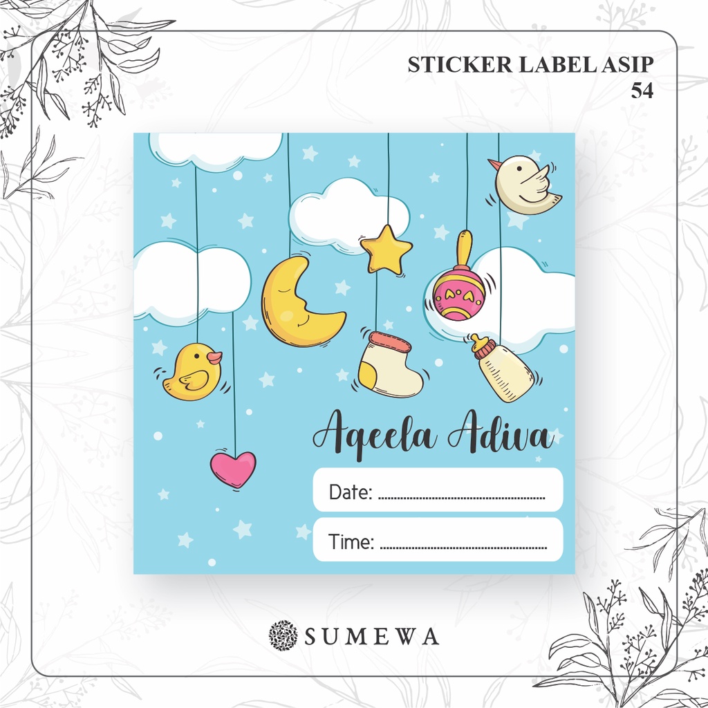 Jual Label Botol ASI / Sticker Botol ASI / Sticker Label ASI - 54 ...