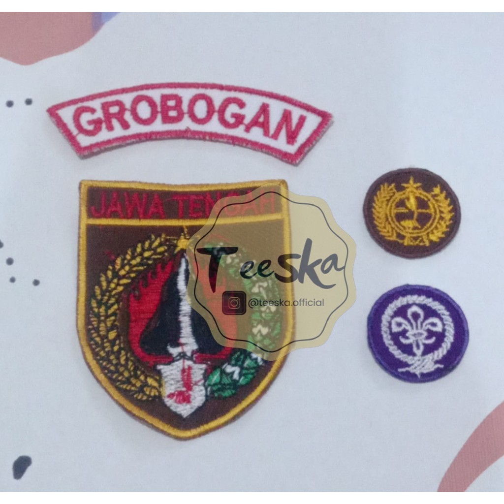 Jual Set Atribut Seragam Pramuka Logo Tunas Kelapa dan Wosm, Logo ...