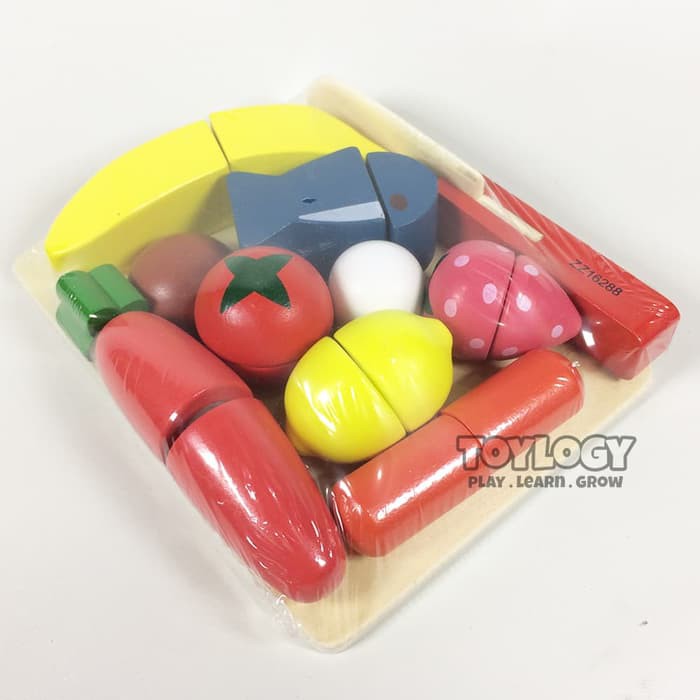 Jual Termurah Mainan Kayu Edukasi - Buah Potong - Cut Fruit and ...