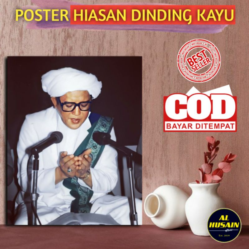 Jual POSTER KAYU ABAH GURU SEKUMPUL / POSTER ULAMA / POSTER HABIB ...