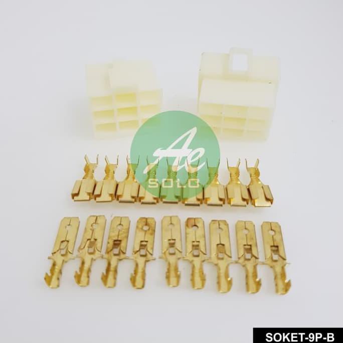 Jual Socket Soket 9 Pin Besar Konektor Kabel 9 Pin Termasuk Skun ...