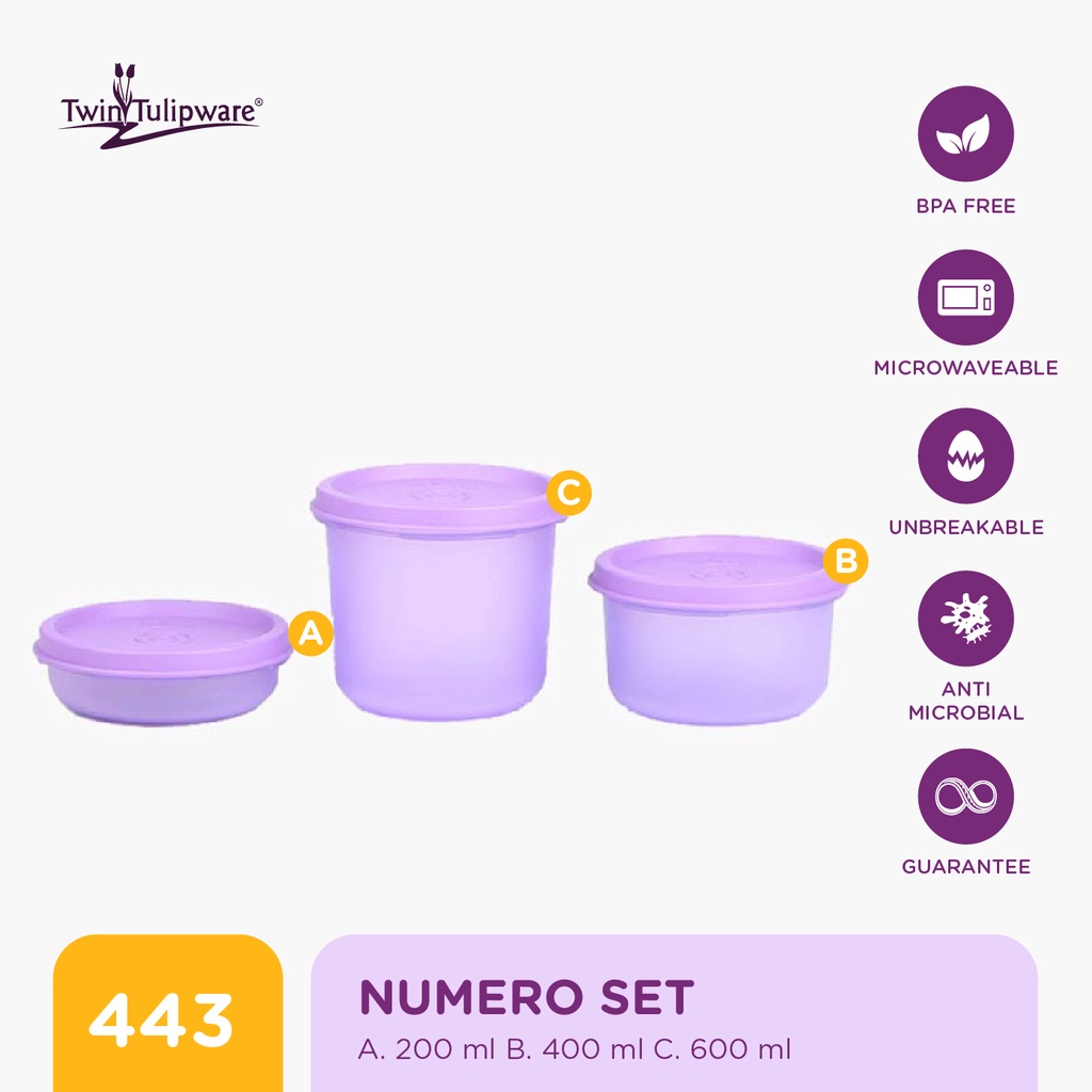 Jual Twin Tulipware Numero Set | Shopee Indonesia