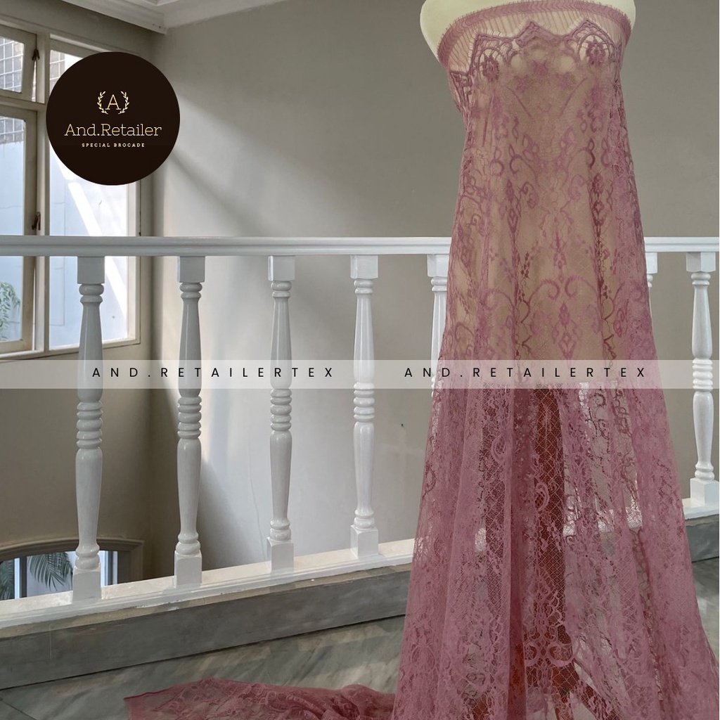 Jual Bahan Kebaya Brokat Semi France Lace Chantily Shantily Katun Per ...
