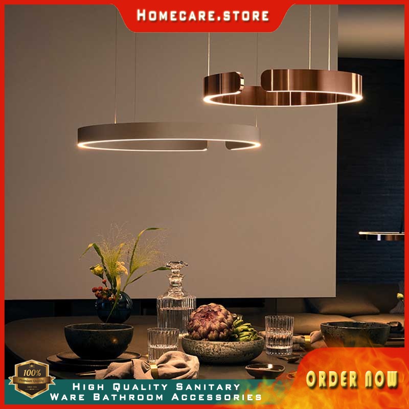 Jual Modern C type Ring LED Pendant Lights 40/60/80cm Circle Suspension ...