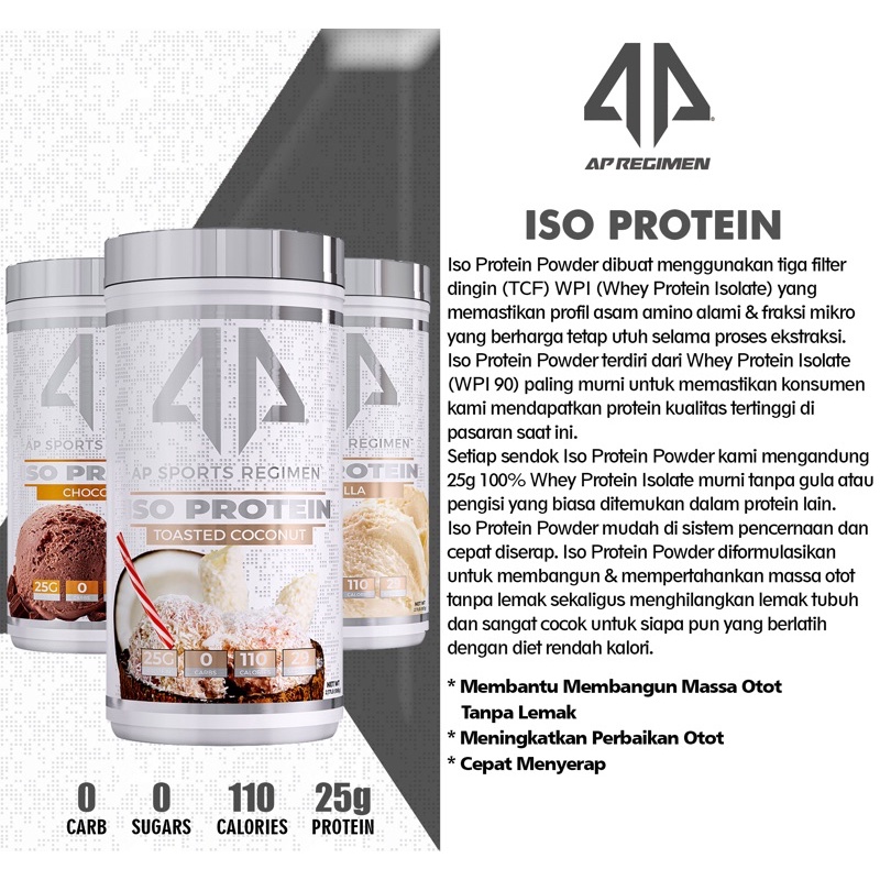 Jual ISO PROTEIN 2.17 LBS (29 SERVING) | Shopee Indonesia