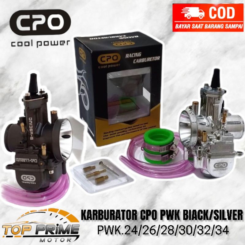 Jual KARBURATOR CPO PWK Gen2 - 24/26/28/30/32/34 BLACK/SILVER | Shopee Indonesia