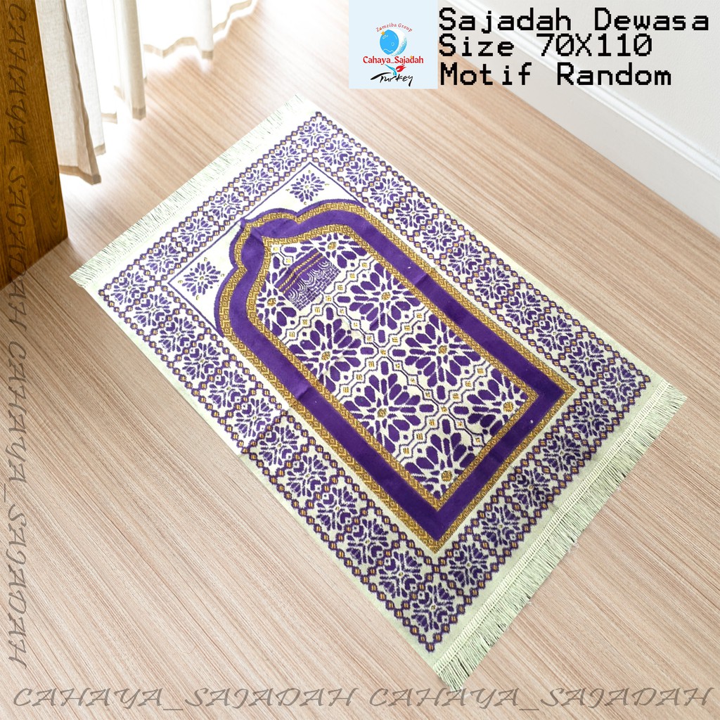 Jual SEJADAH TURKIY DEWASA//SEJADAH SHOLAT//SEJADAH TERBARU UKURAN 70X ...