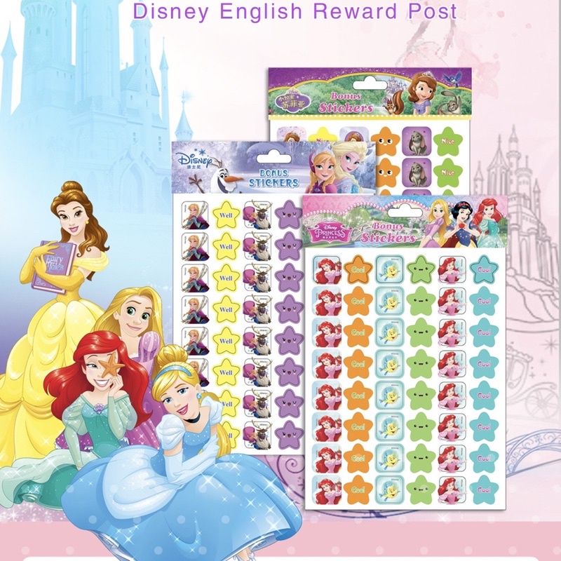 Jual Disney reward stickers set sticker hadiah penyemangat | Shopee ...
