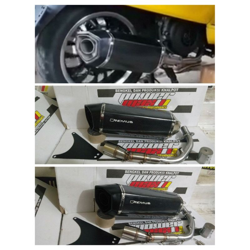 Jual knalpot remus big for vespa matic | Shopee Indonesia