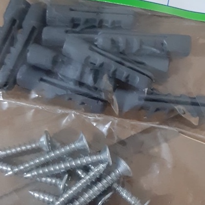 Jual PAKU DINDING/BANTALAN PAKU BAUT SET NYLON S-6/ PAKU SEKRUP ...