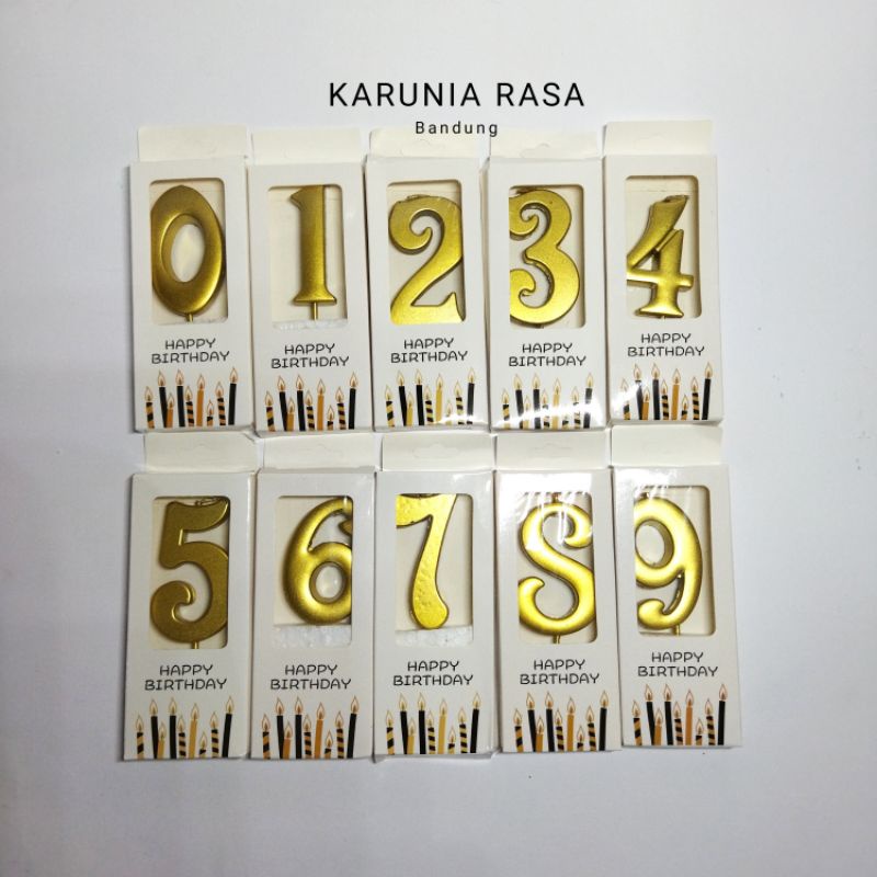 Jual Lilin Angka Emas || candle gold | Shopee Indonesia