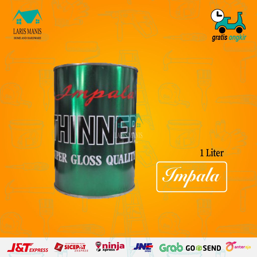 Jual THINNER IMPALA PENGENCER CAT MINYAK BESI KAYU SUPER GLOSS 1 LITER 1 kg | Shopee Indonesia