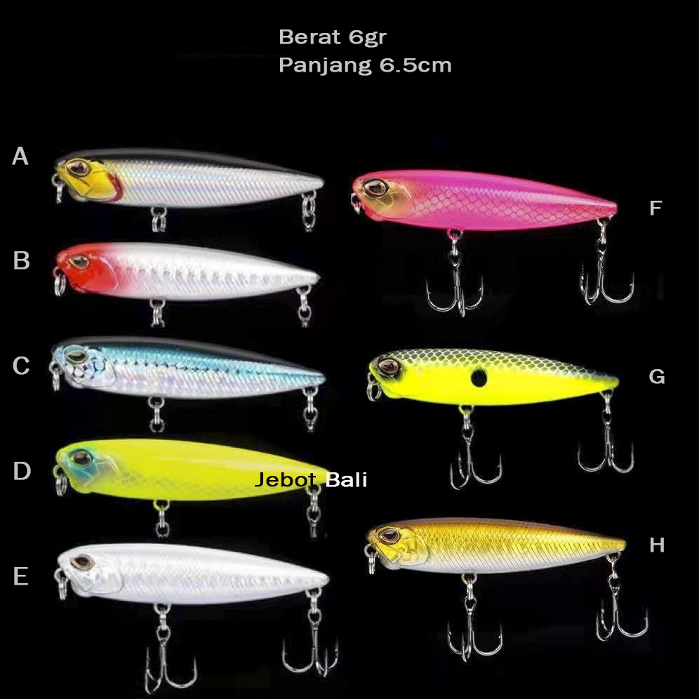 Jual Lure Pencil WTD 6gr 6.5cm - Umpan Pancing Casting UL Top Water ...