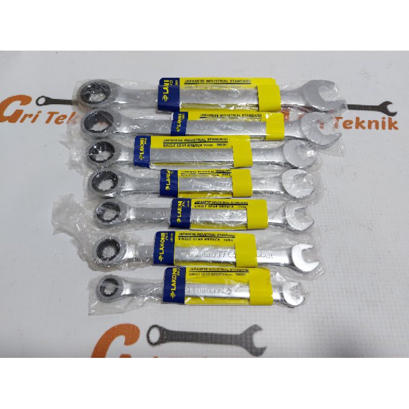 Jual PER SET 7 PCS !!! KUNCI RING PAS RATCHET PANJANG SET 7 PCS (8, 10 ...