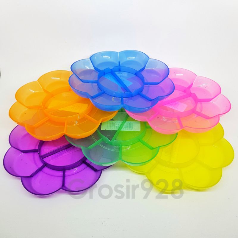 Jual Piring tempat Cat Air Warna Warni / Palet Palette Lukis Acrylic ...