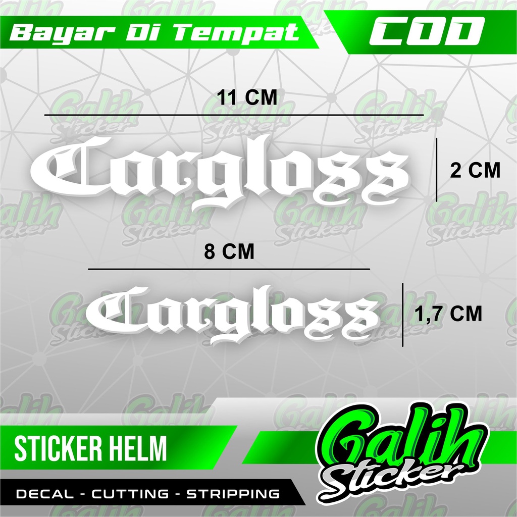 Jual Sticker Helm Cargloss - Sticker Helm Cargloss Timbul | Shopee ...