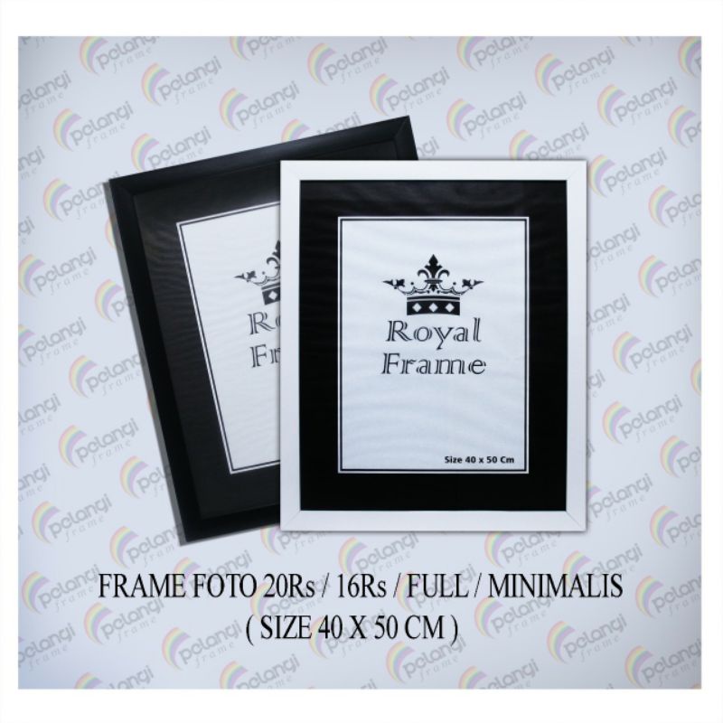 Jual Frame/Bingkai foto 16R tepi /20Rs/12R+/size 40x50cm minimalis ...