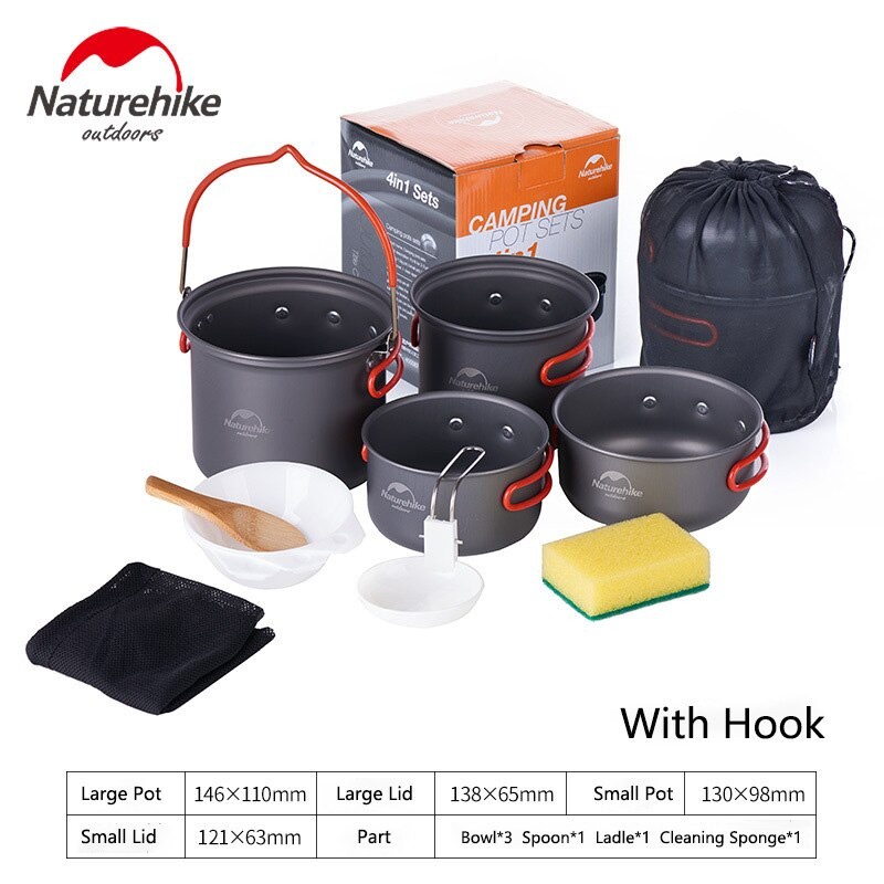 Jual COOKING SET NATUREHIKE NH18T018-G (NESTING) | Shopee Indonesia
