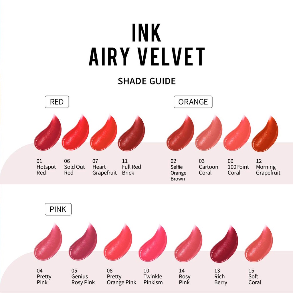 Jual Peripera Ink Airy Velvet Tint 4 gr (READY STOK) | Shopee Indonesia