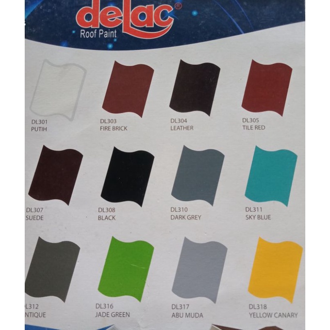 Jual CAT GENTENG DELAC GALON 3,5 KG WARNA CAT EXTERIOR LAPANGAN/TROTOAR ...