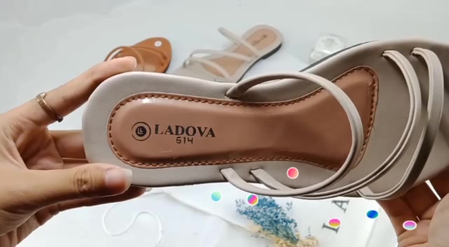 Jual Ladova Reva Sandal Wanita Flat Tali Original Terbaru | Shopee ...