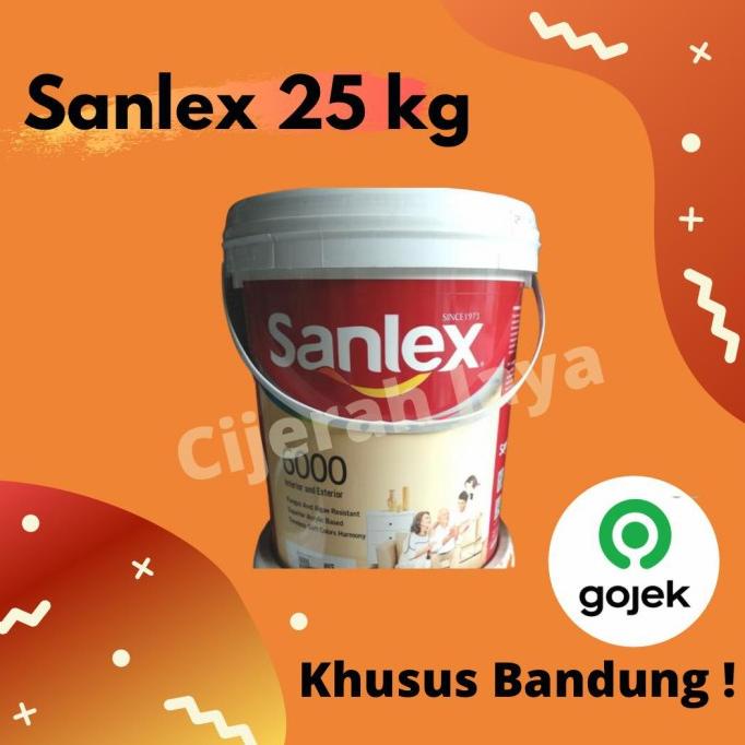 Jual Cat Tembok Sanlex 6000 25 KG Pail Exterior Interior Gojek | Shopee ...
