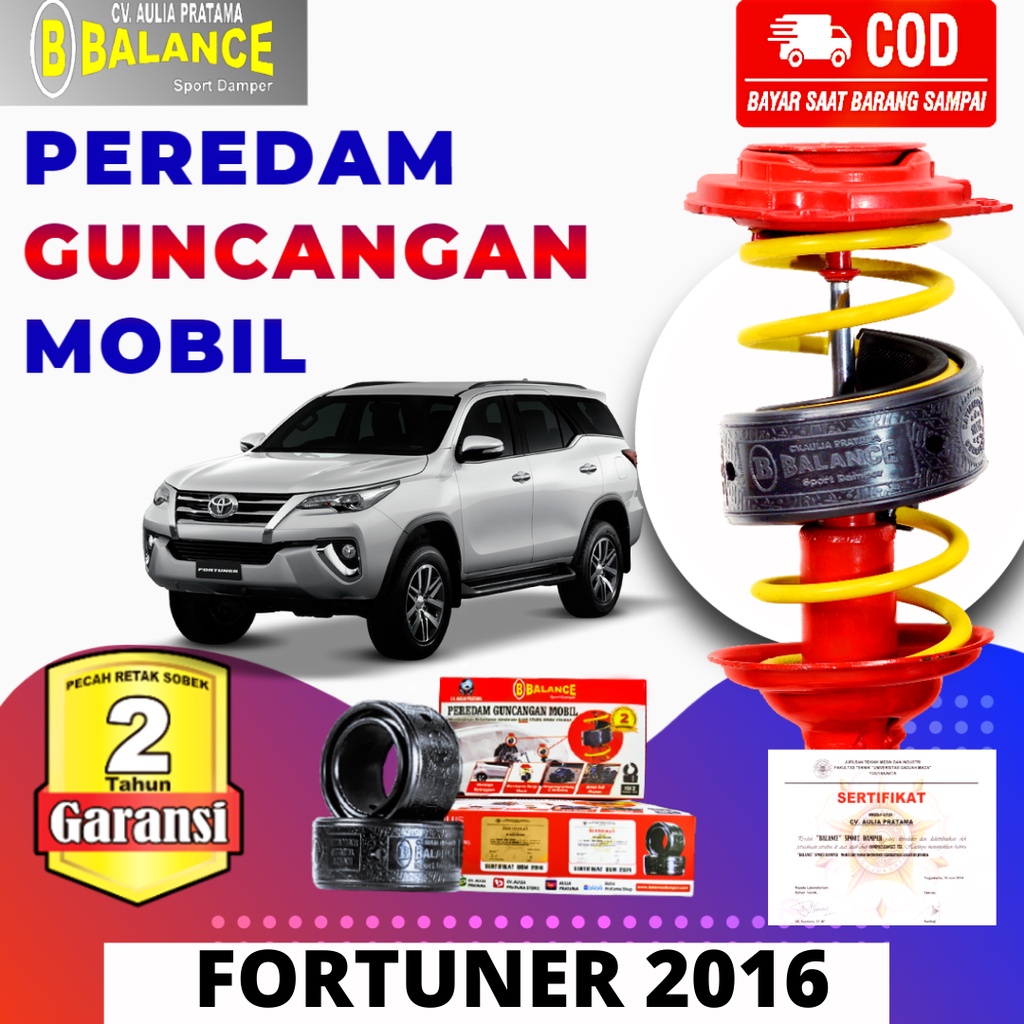 Jual SPORT BALANCE DAMPER, mobil FORTUNER 2016, Depan 2cm, GARANSI ...