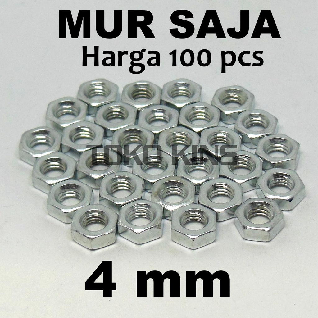Jual Mur putih 4mm M4 per 100 pcs | Shopee Indonesia