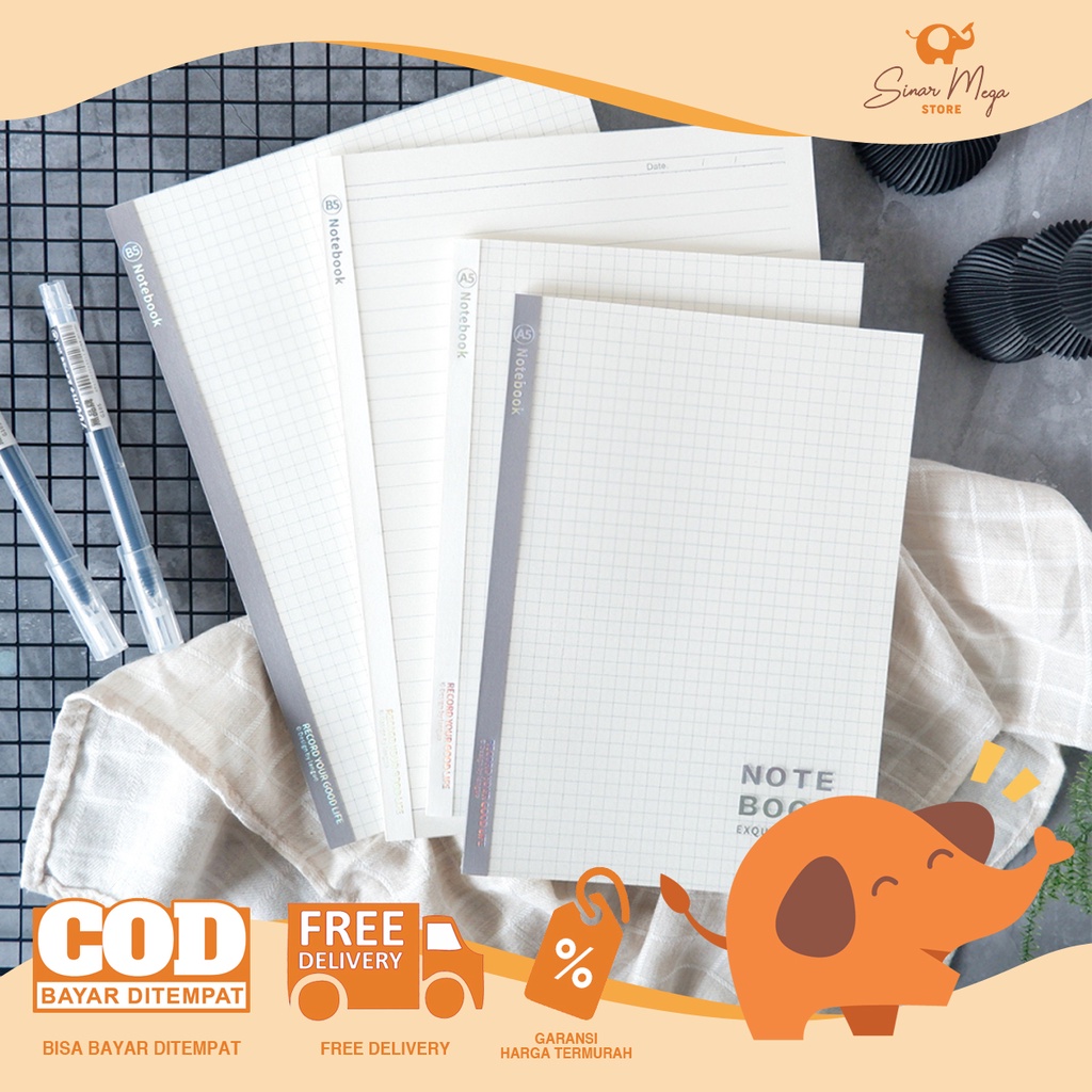 Jual Exquisite Life Clear Cover Notebook A5 (Ruled, Grid) / Buku ...