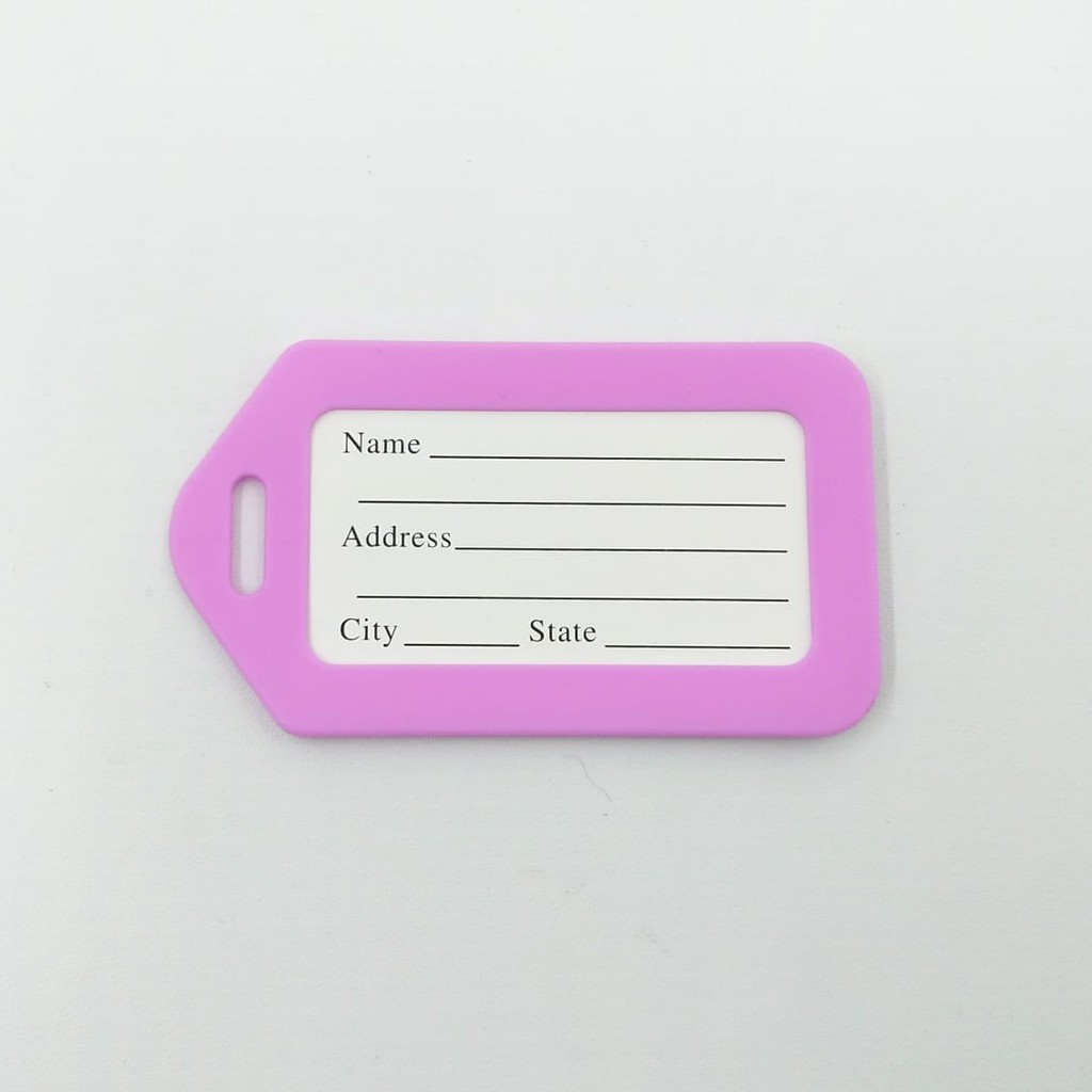 Jual Tag Gantungan Koper Nama ID Card Plastik NameTag Koper Penanda ...