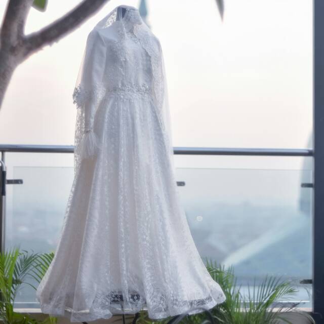 Jual GAUN NIKAH PUTIH/DRESS NIKAH SIMPLE/DRESS SIMPLE/WEDDING DRESS ...