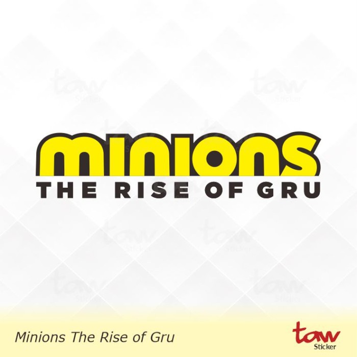 Jual Minions The Rise of Gru Cutting Sticker Stiker Kaca mobil Minion ...