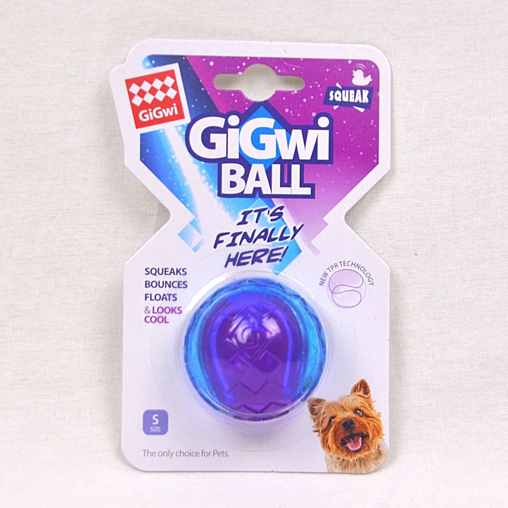 Jual GIGWI Mainan Anjing BALL With Squeaker Transparent Purple Blue | Shopee Indonesia