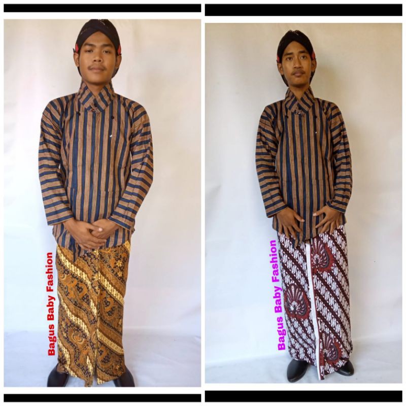 Jual Surjan Lurik Dewasa Warna Hitam Set Jarik Blangkon Adat Jawa | Shopee Indonesia