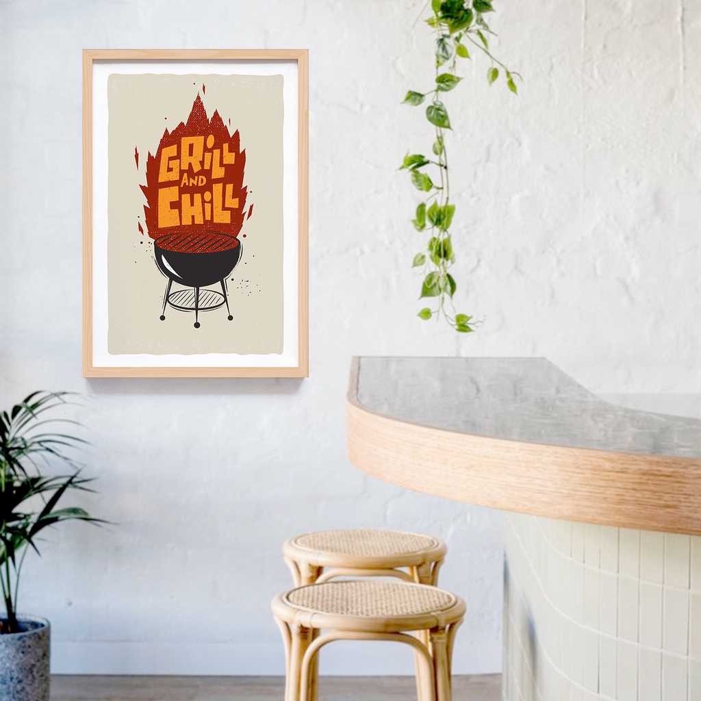 Jual Poster Untuk Dekorasi Resto BBQ Grill Steak House - Wall Decor ...