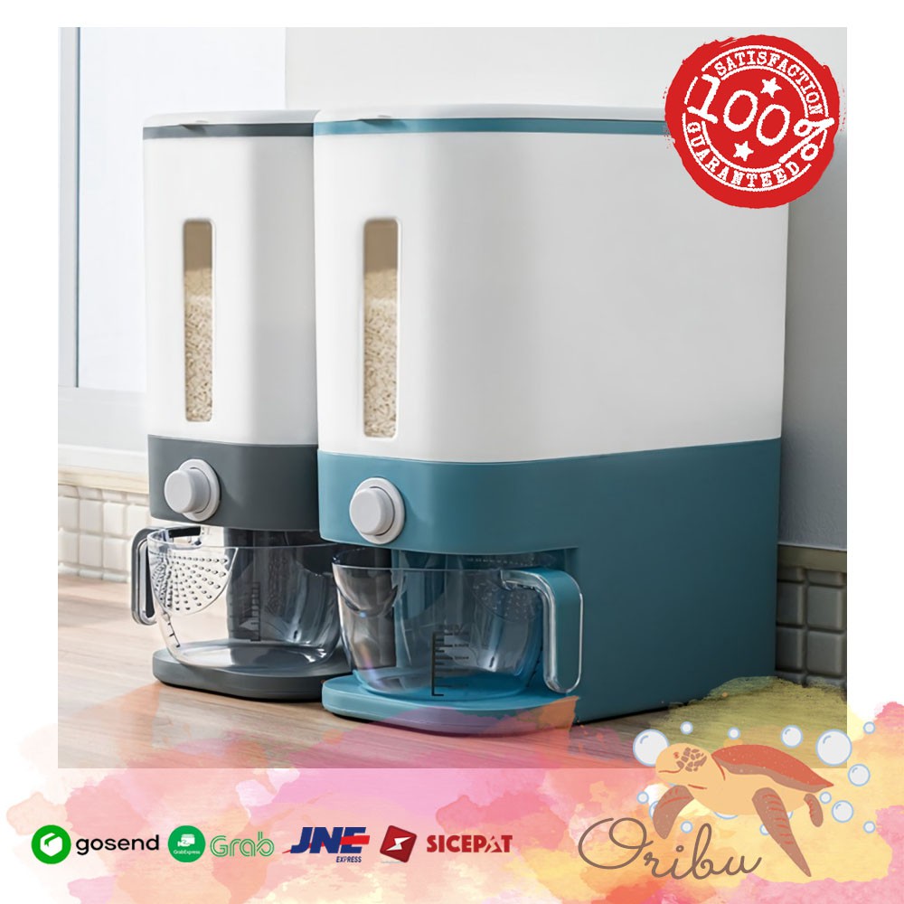 Jual RICE DISPENSER OTOMATIS DISPENSER BERAS 12KG BONUS GELAS UKUR ...