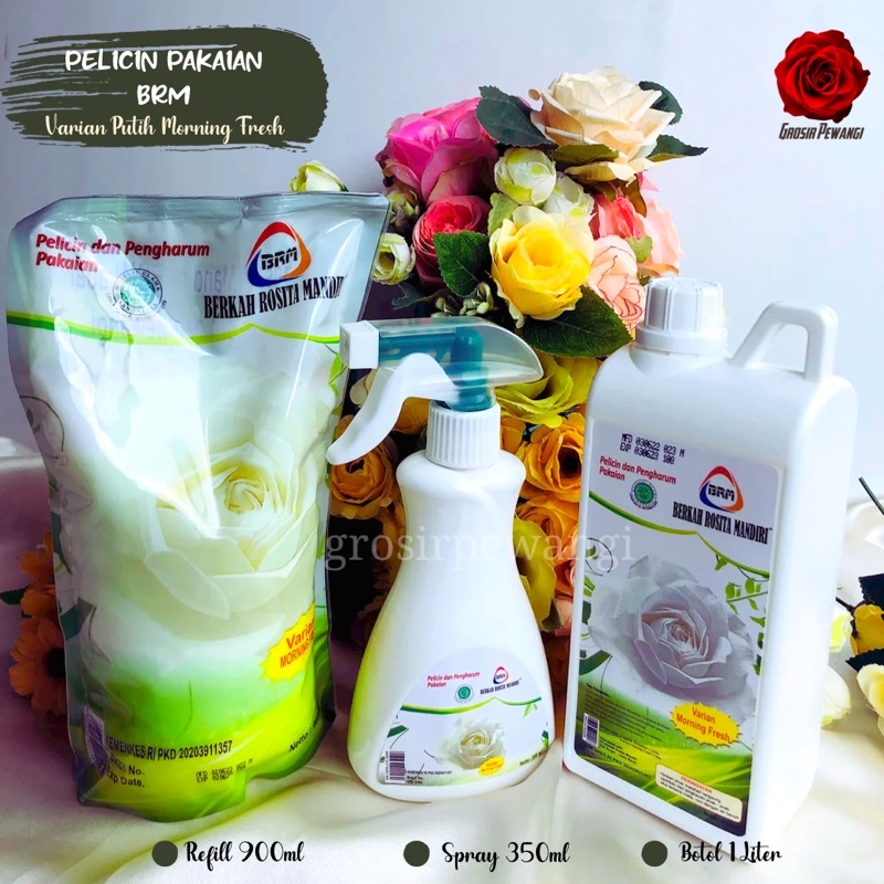 Jual BRM Pelicin dan Pewangi Pakaian Varian Putih Morning Fresh ...