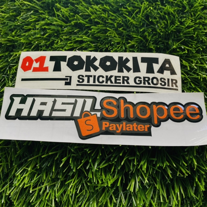 Jual Sticker cutting hasil shopee pay later stiker cuting bukan print ...