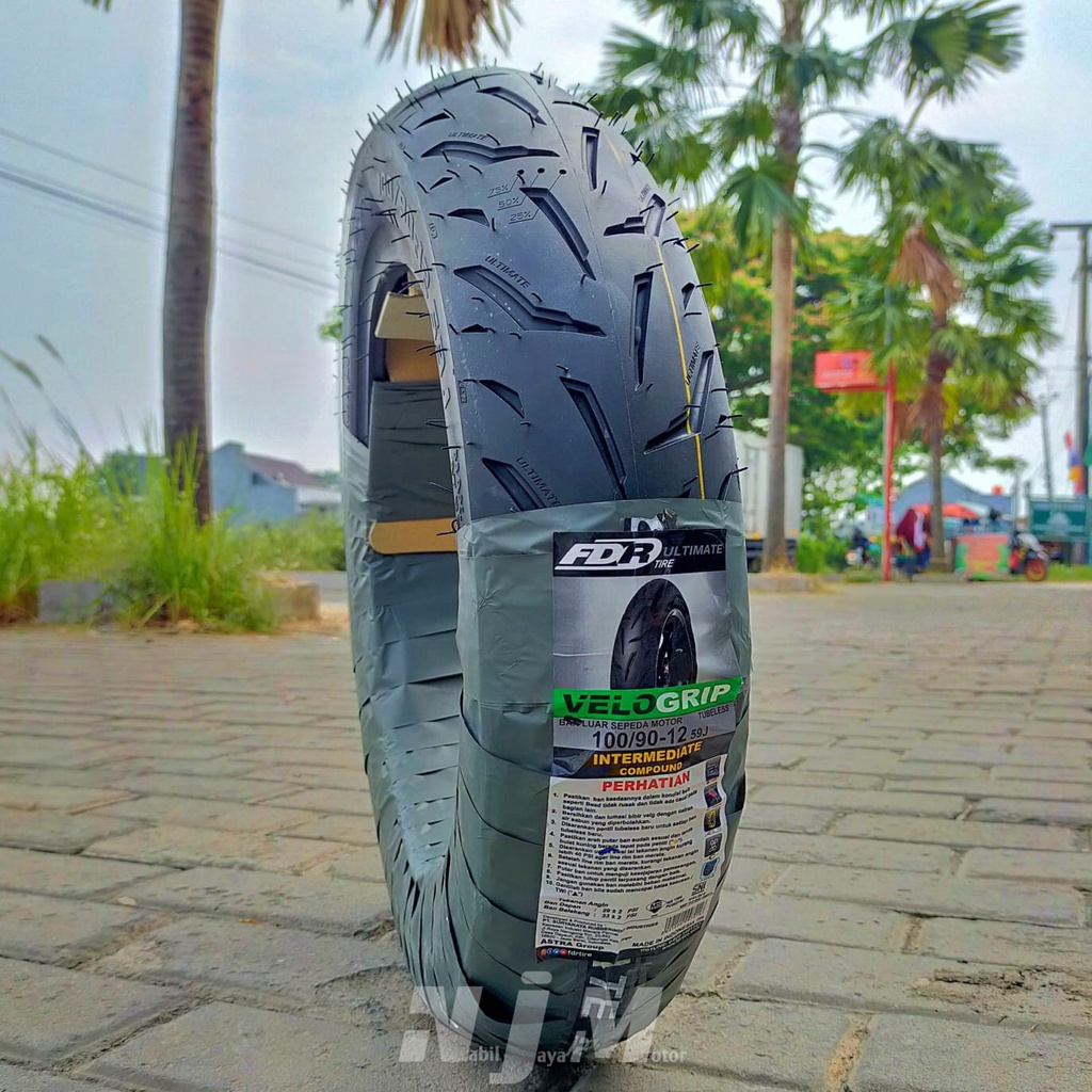 Jual Ban Motor FDR VELO GRIP 100/90 Ring 12 Tubeles Free Pentil Untuk ...